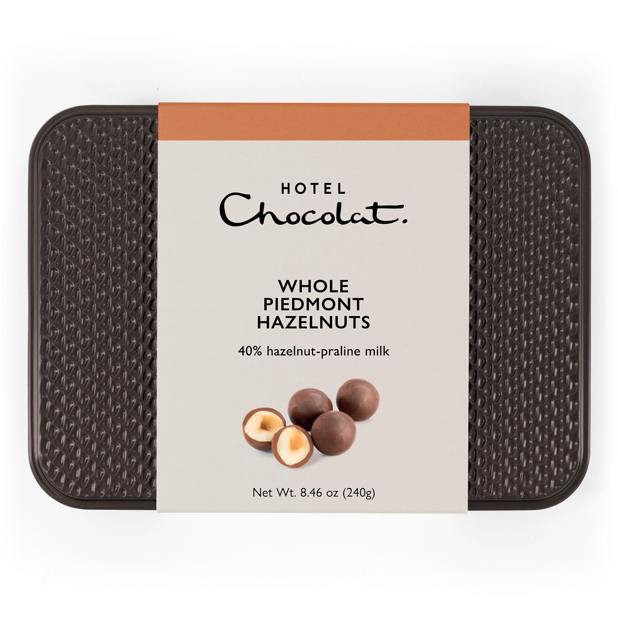 Exquisitely nutty tin - Praline Hazelnuts | Hotel Chocolat