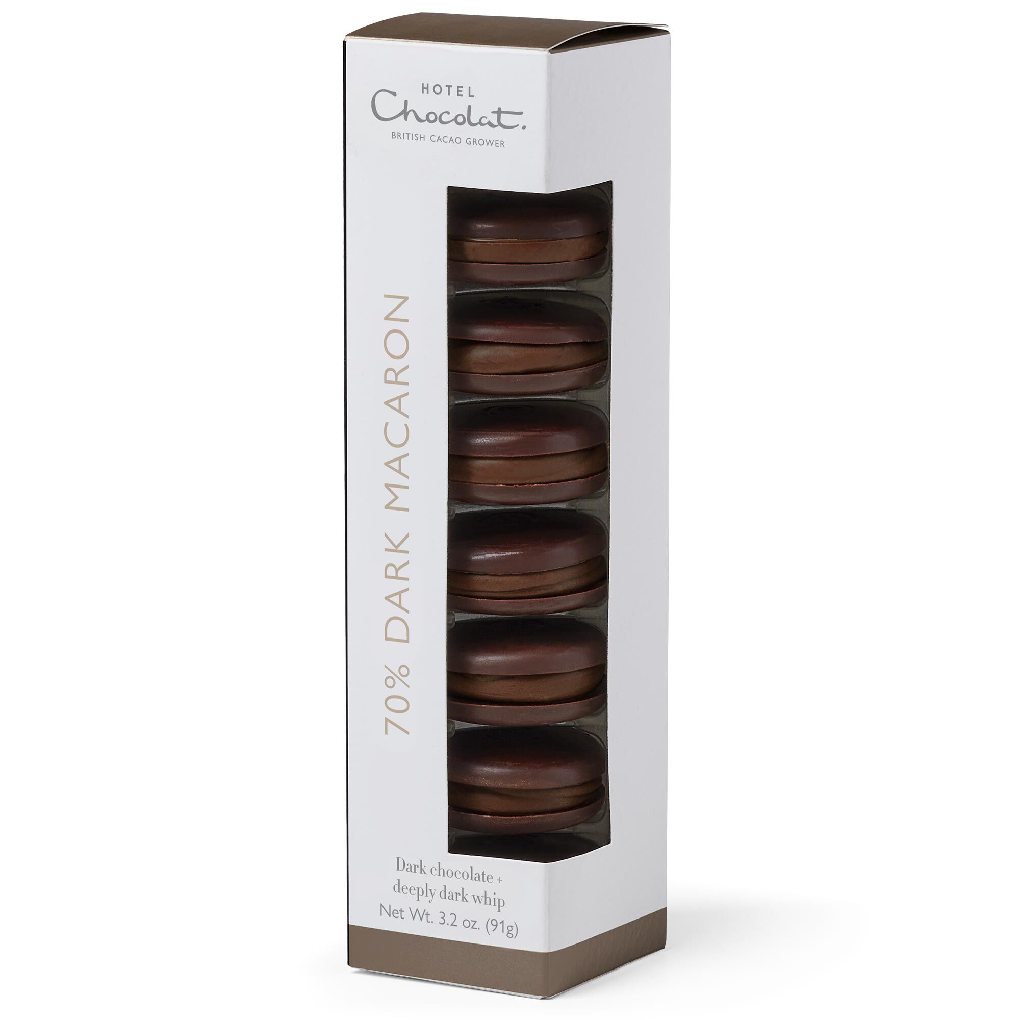 70% Dark Chocolate Macarons | Hotel Chocolat